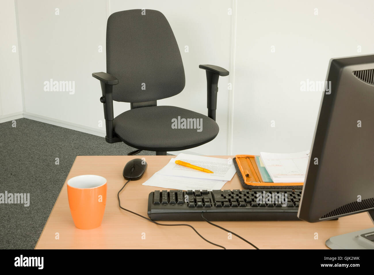 office desk screen Stock Photo - Alamy