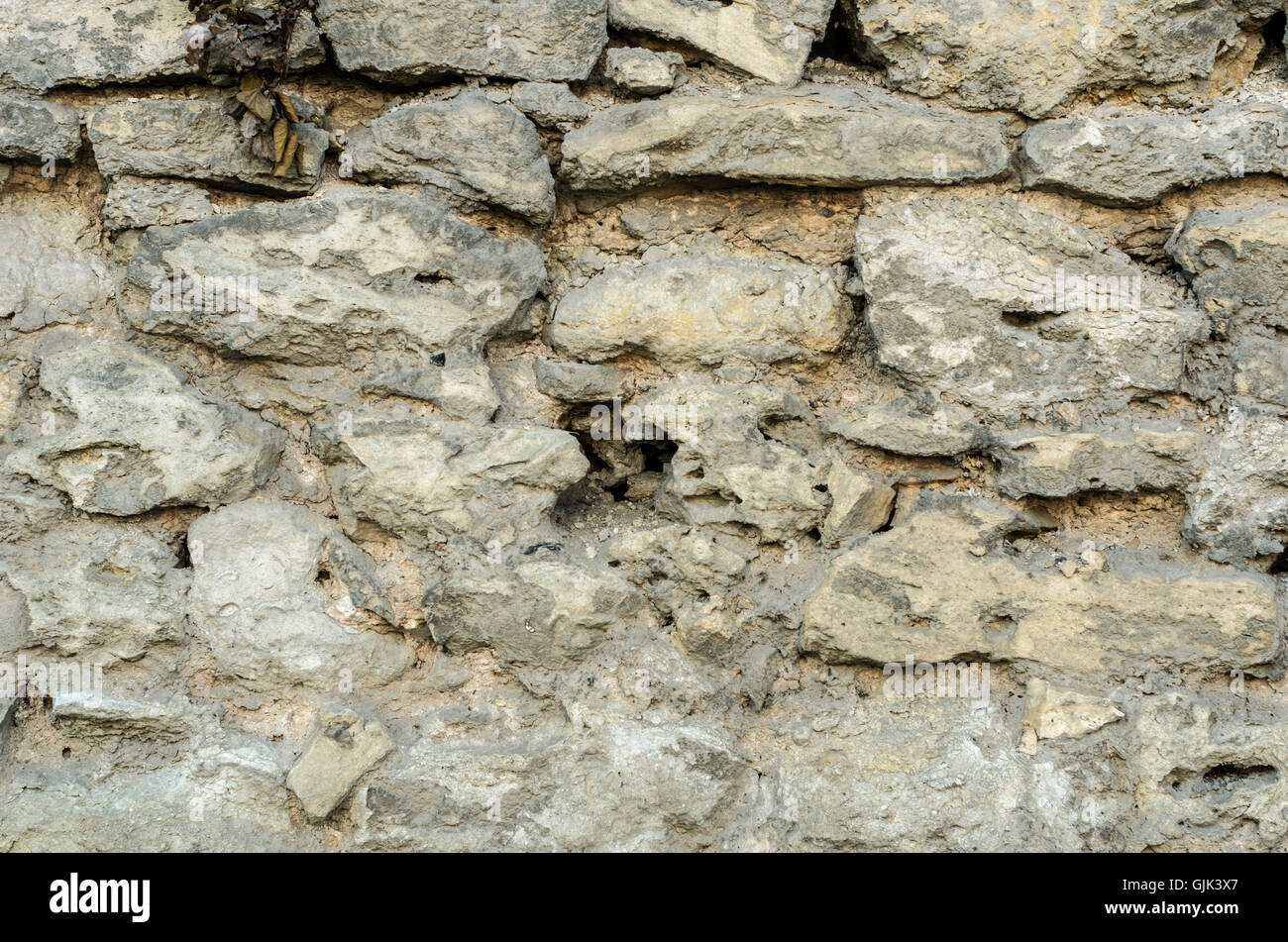 Old stone wall with signs of aging and weathering Stock Photo - Alamy