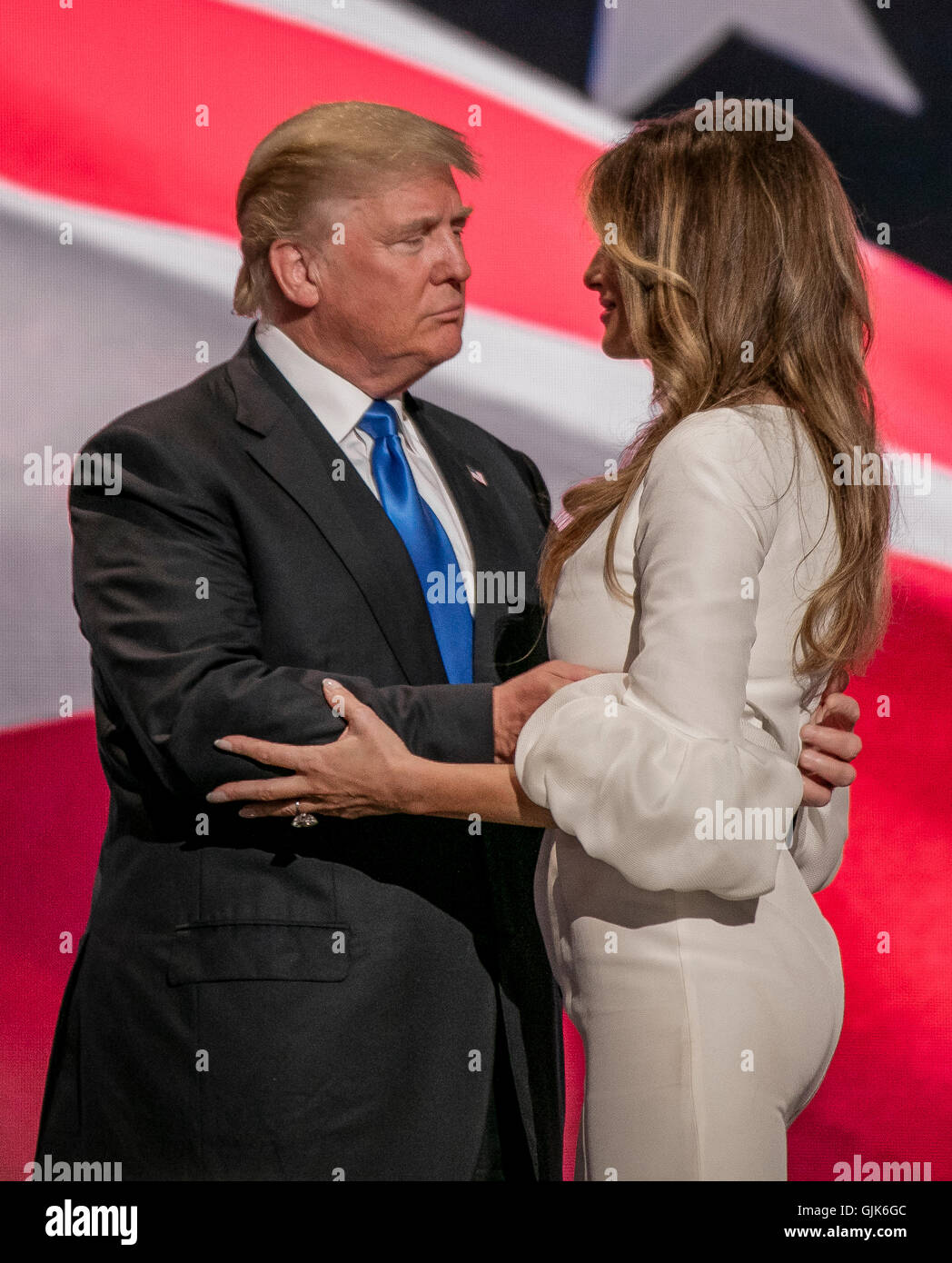 Cleveland, Ohio, USA, 18th July, 2016 Donald and Melania Trump at the ...