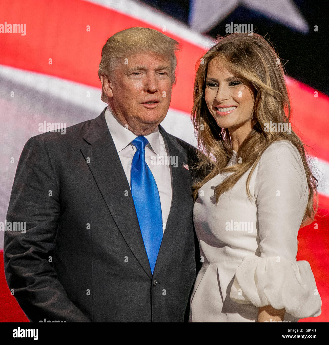 Cleveland, Ohio, USA, 18th July, 2016 Donald and Melania Trump at the ...