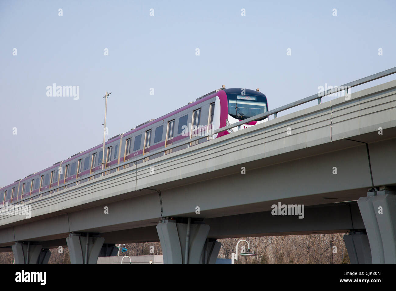Beijing Subway Line 16, International Exhibition Center Station Stock ...