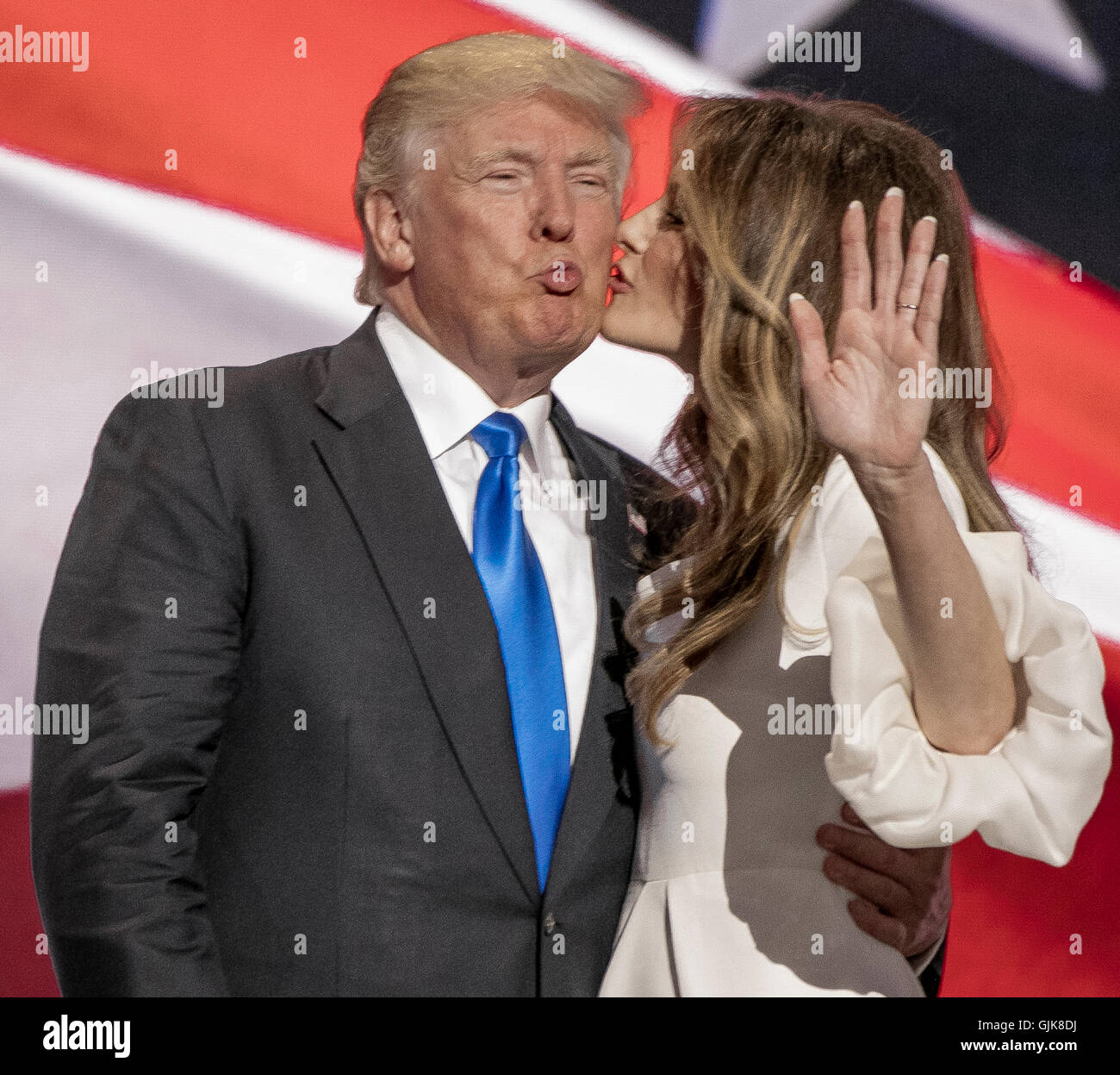 Cleveland, Ohio, USA, 18th July, 2016 Donald and Melania Trump at the ...