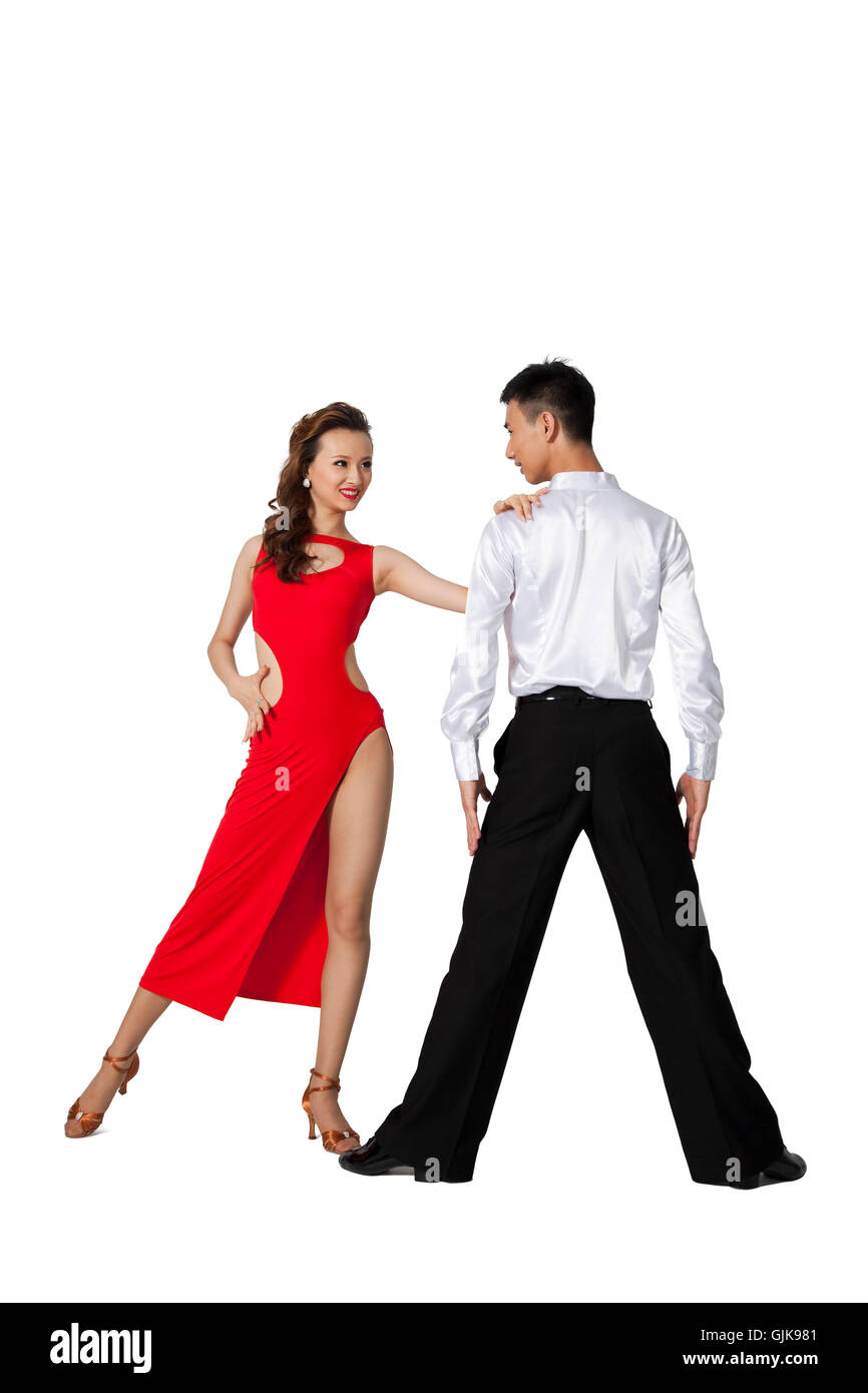 Tango dancers studio shot Stock Photo - Alamy