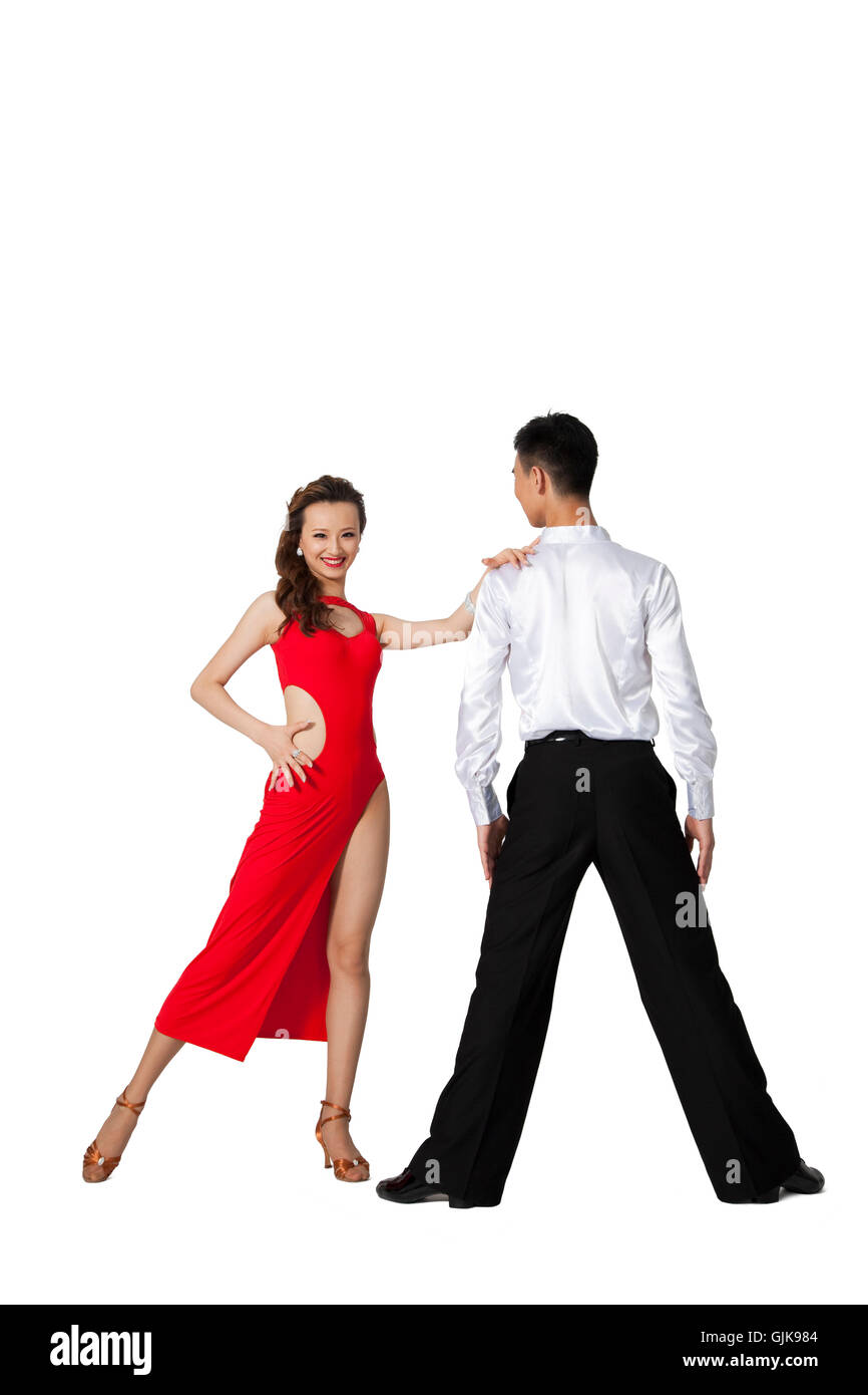 Tango dancers studio shot Stock Photo - Alamy