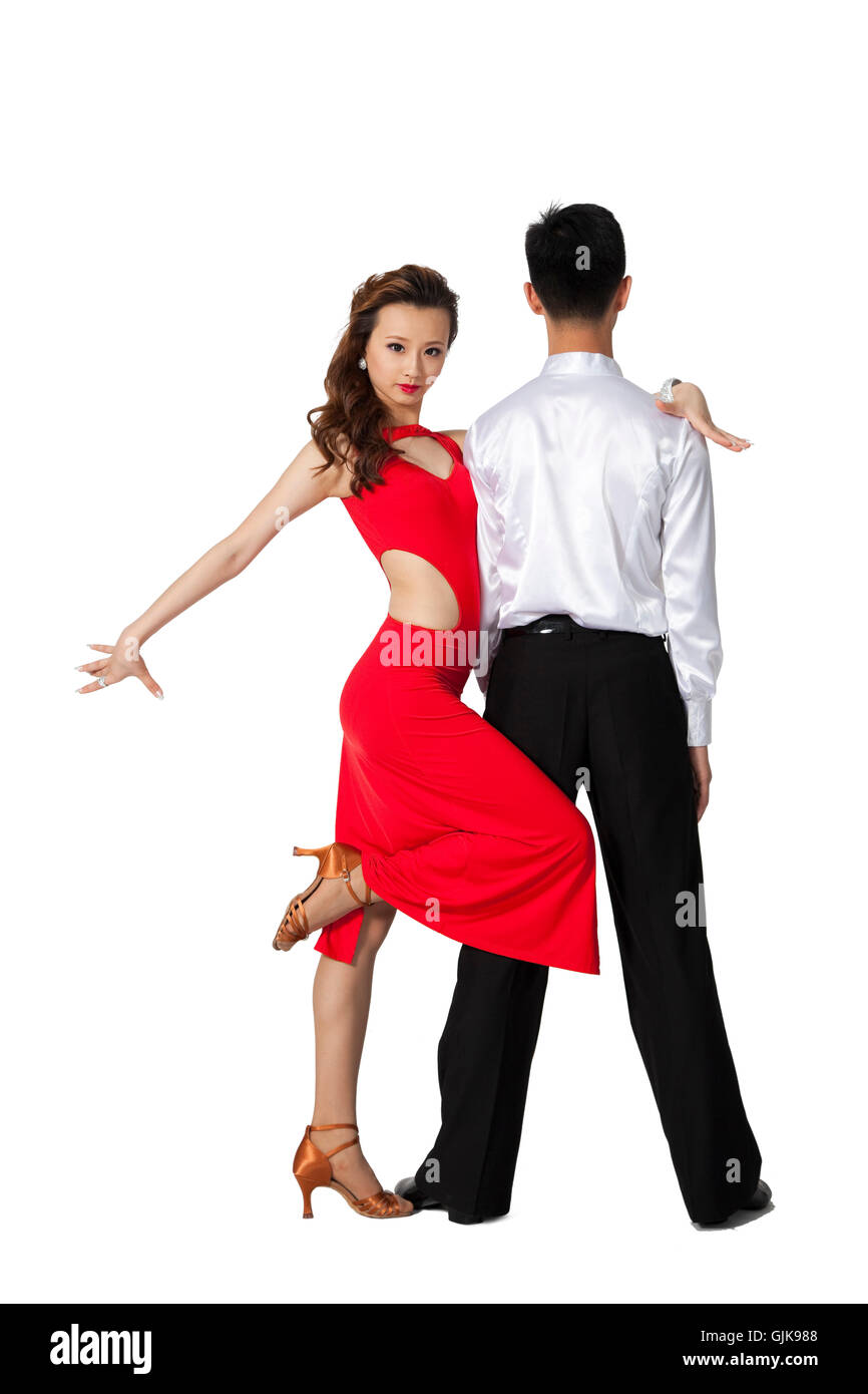 Tango dancers studio shot Stock Photo - Alamy