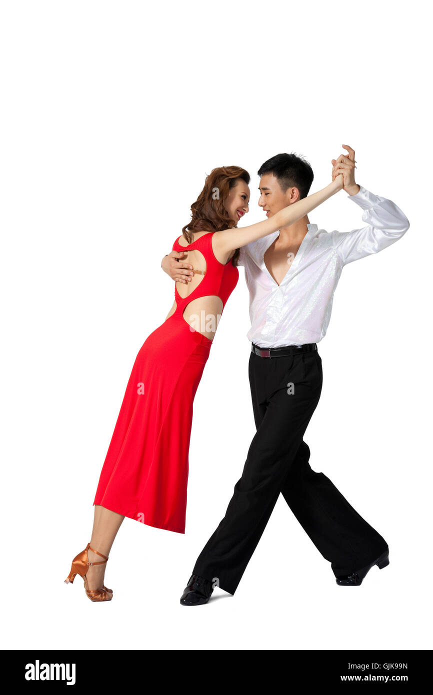 Tango dancers studio shot Stock Photo - Alamy