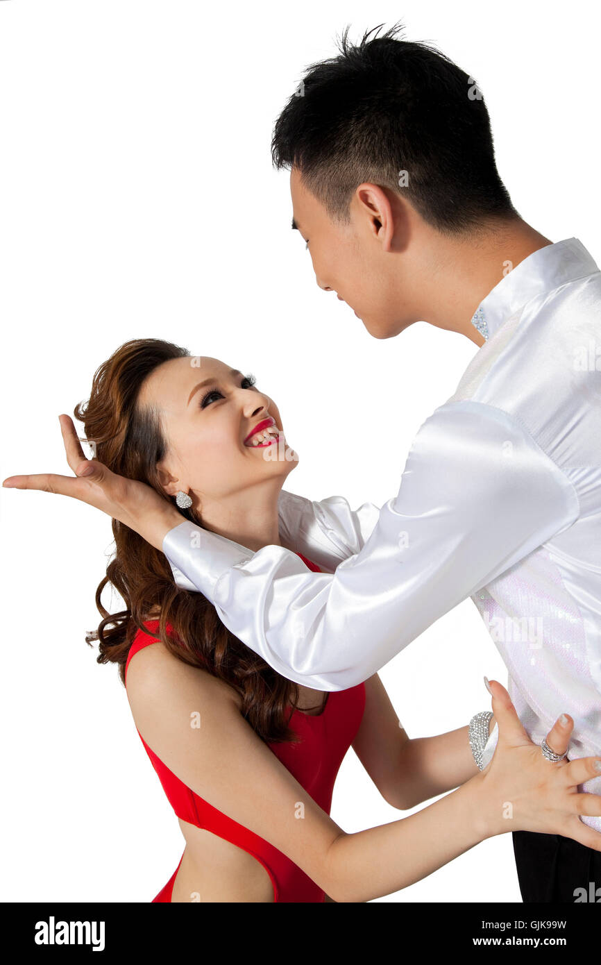 Tango dancers studio shot Stock Photo - Alamy