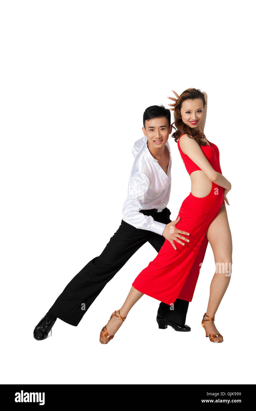 Tango dancers studio shot Stock Photo - Alamy