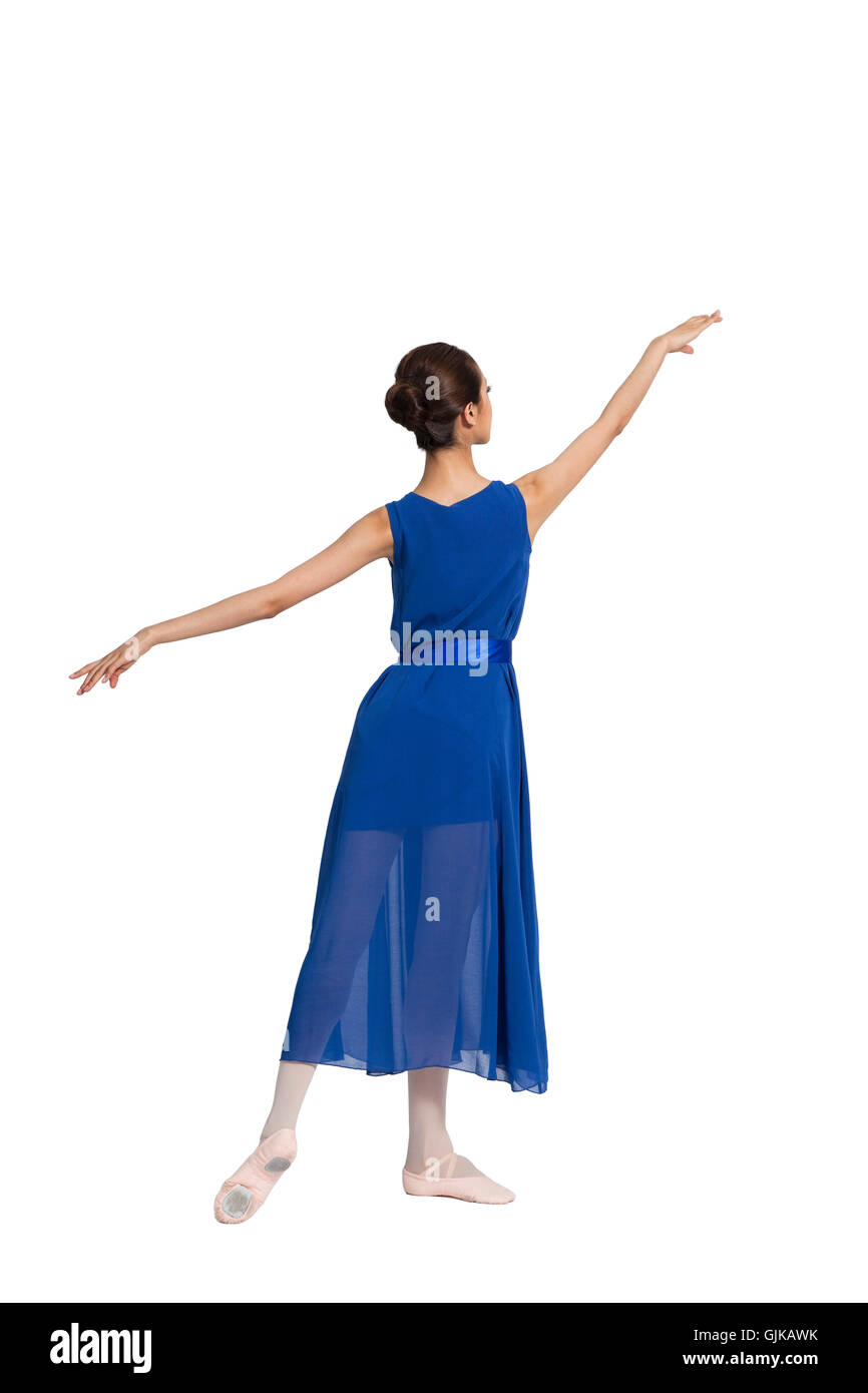 Back view young ballet dancer Cut Out Stock Images & Pictures - Alamy