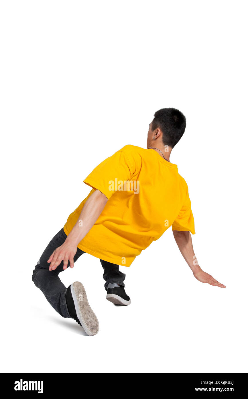 Studio shot Young man street dance Stock Photo - Alamy