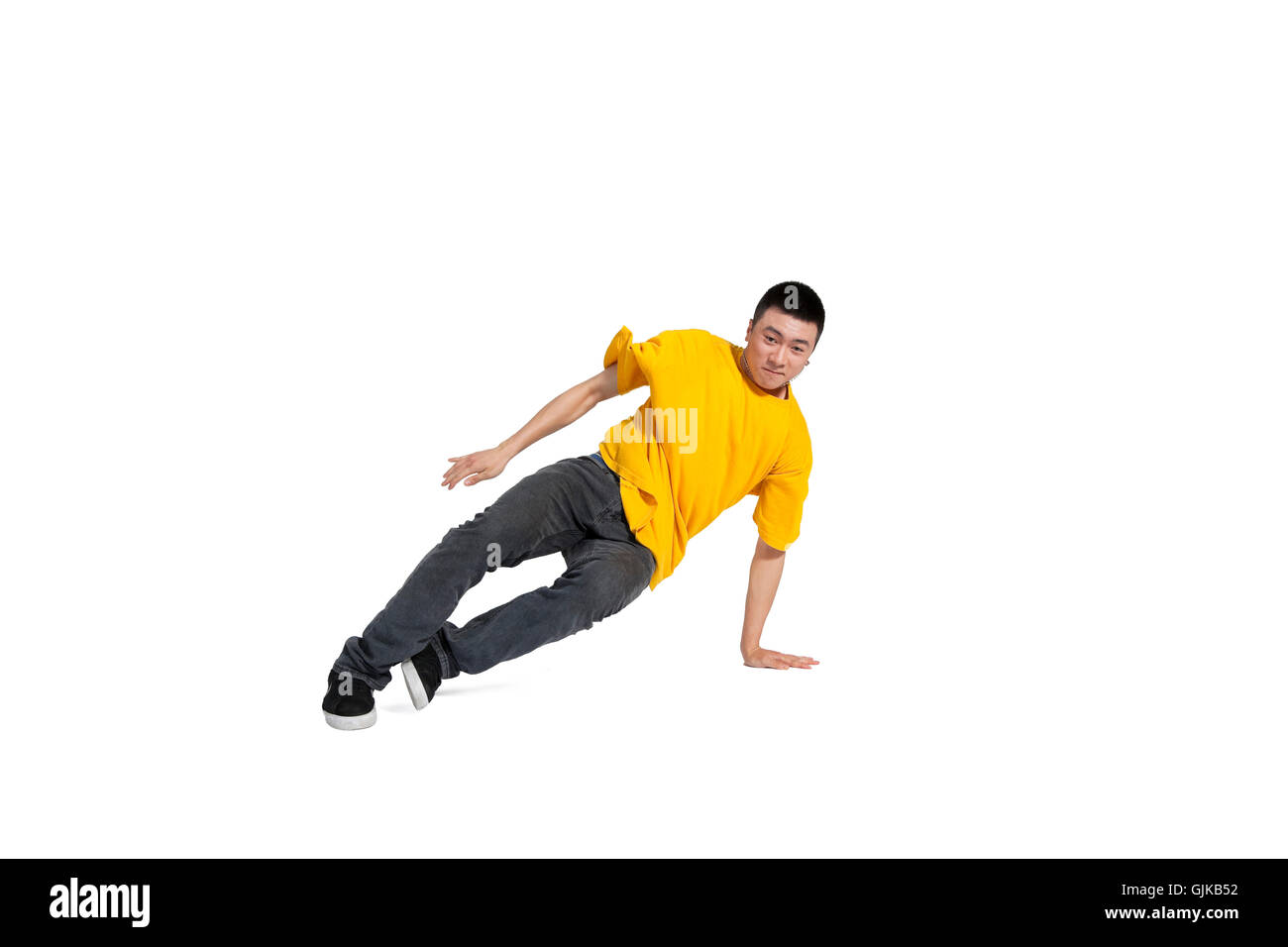 Studio shot Young man street dance Stock Photo - Alamy