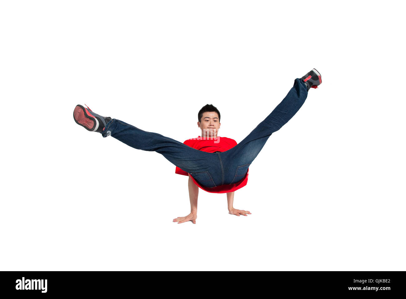 Studio shot Young man street dance Stock Photo - Alamy