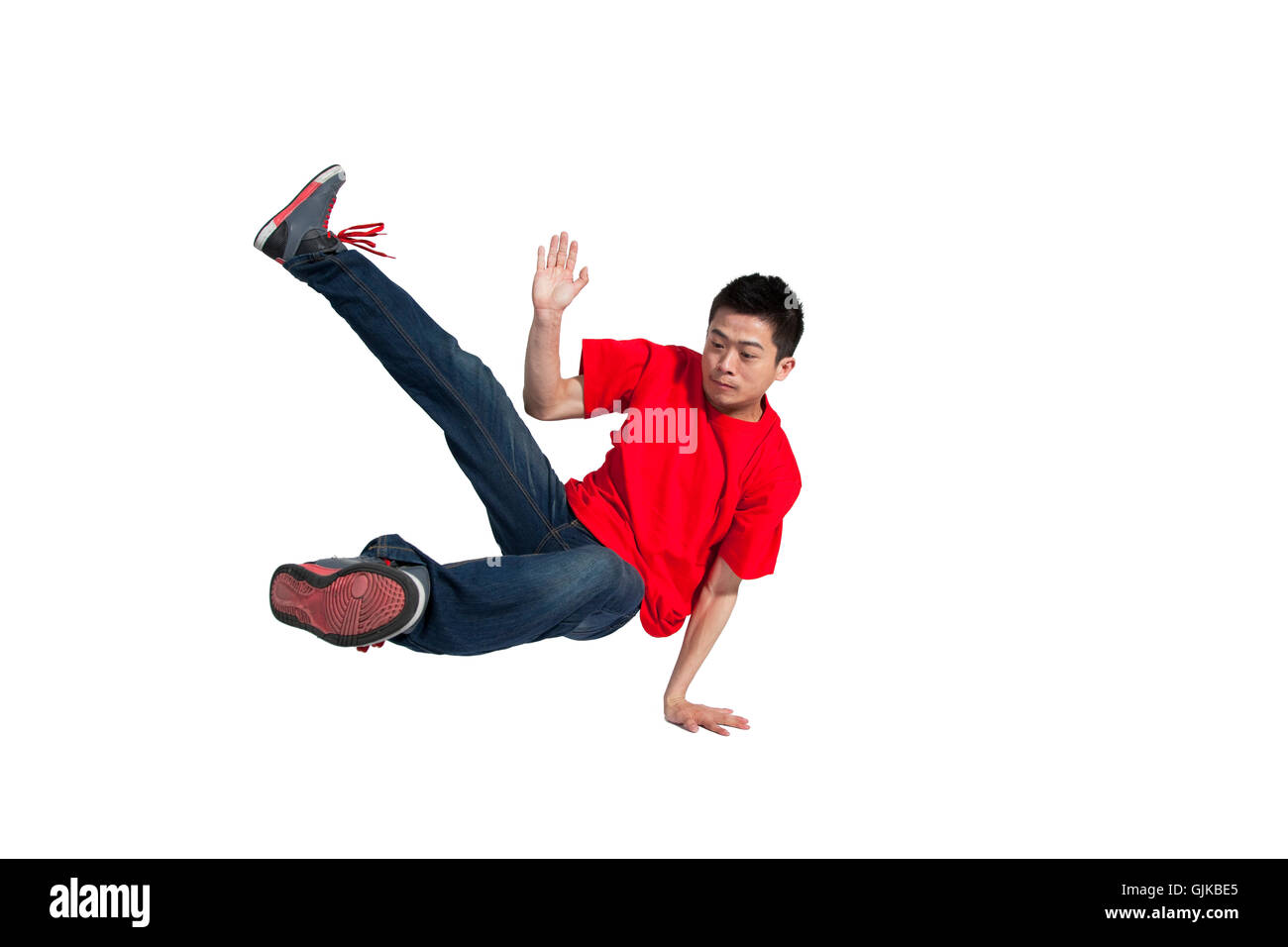 Studio shot Young man street dance Stock Photo - Alamy
