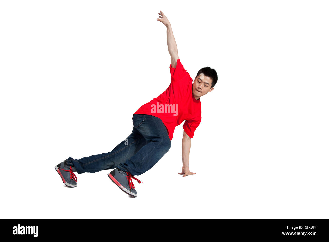 Studio shot Young man street dance Stock Photo - Alamy