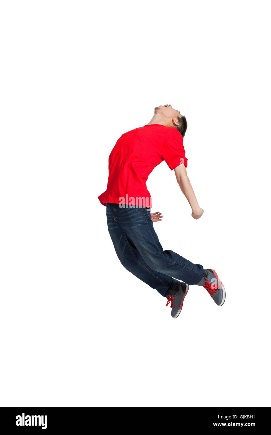 Studio shot Young man street dance Stock Photo - Alamy