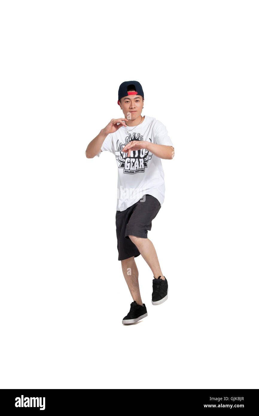 Studio shot Young man street dance Stock Photo - Alamy