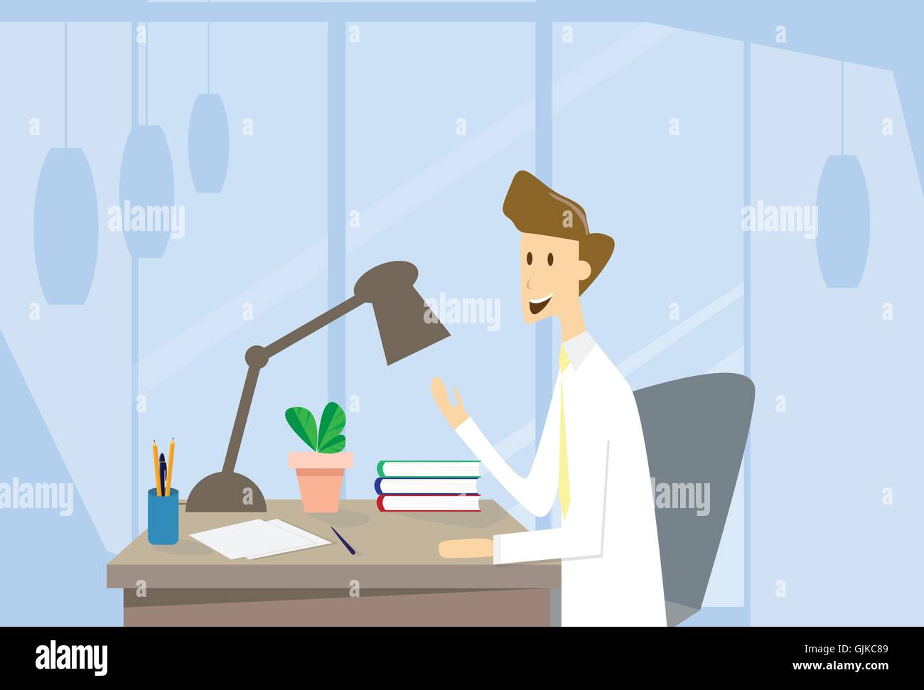 Side view modern businessman Stock Vector Images - Alamy