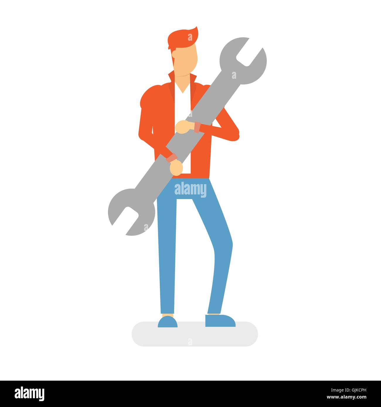 Team work men mechanic Stock Vector Images - Alamy