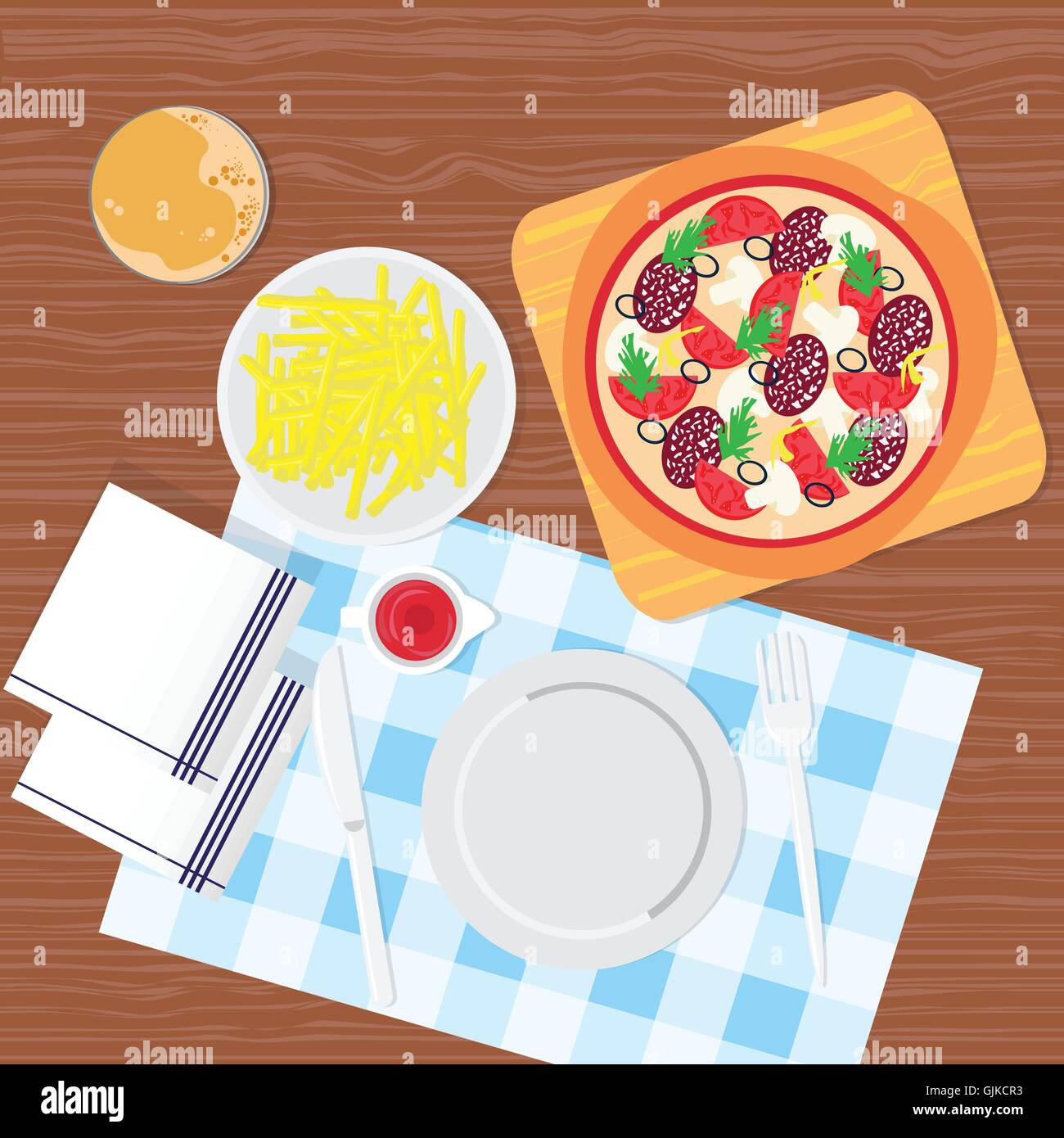 Saucepan top view Stock Vector Images - Alamy