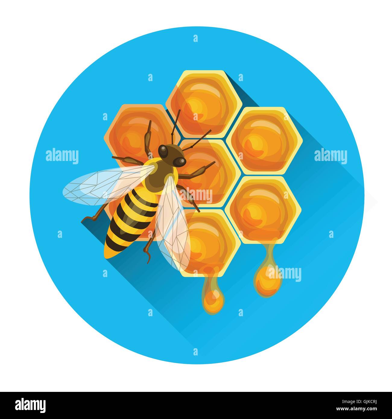 Honeycomb beekeeper bee farming Stock Vector Images - Alamy