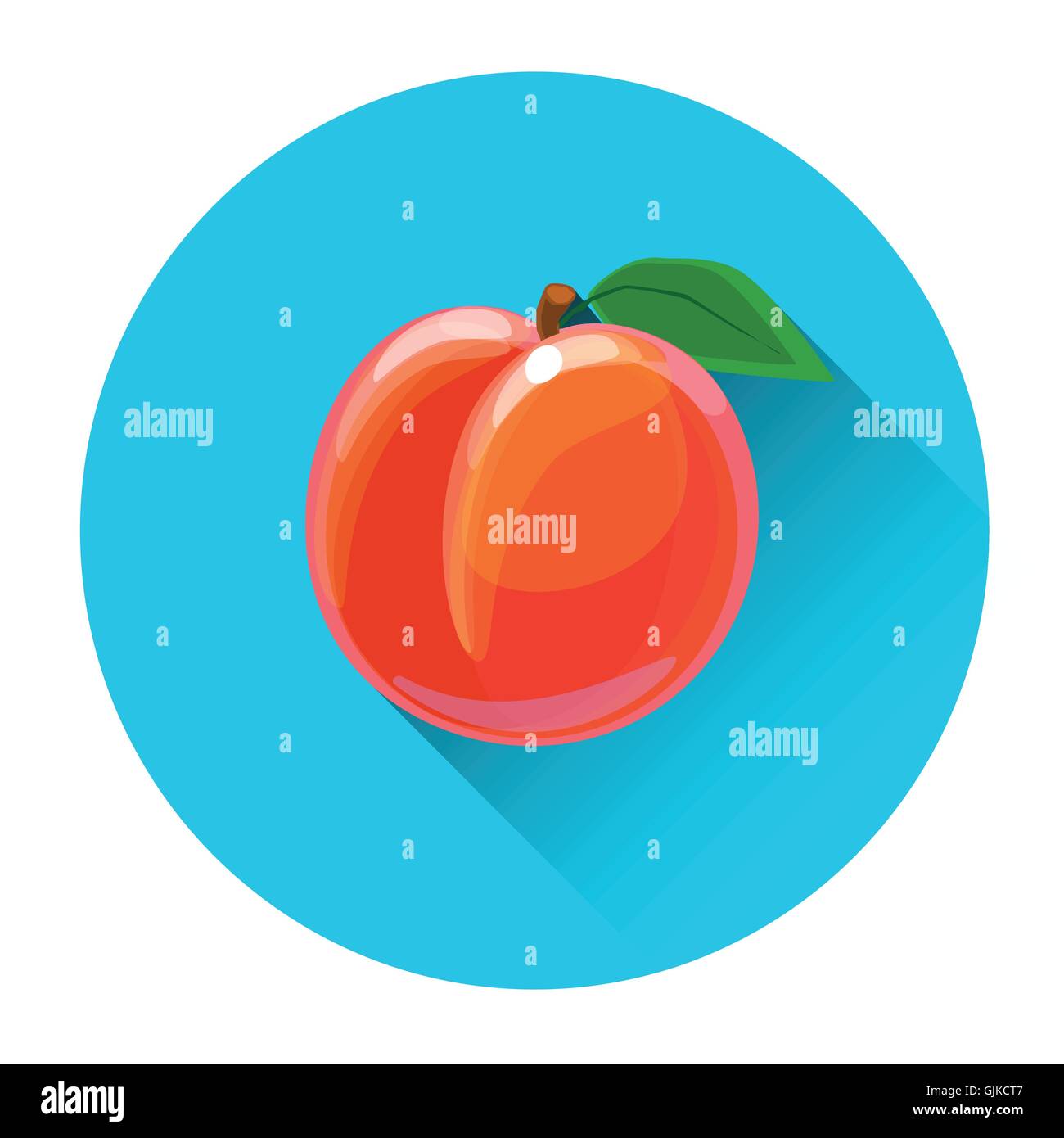 Peach Colorful Fruit Icon Stock Vector Image & Art - Alamy