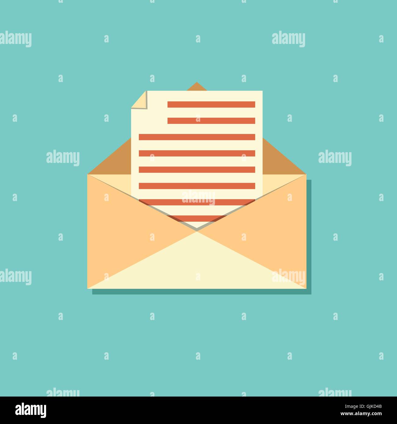 Envelope Open Mail Icon Stock Vector Image & Art - Alamy