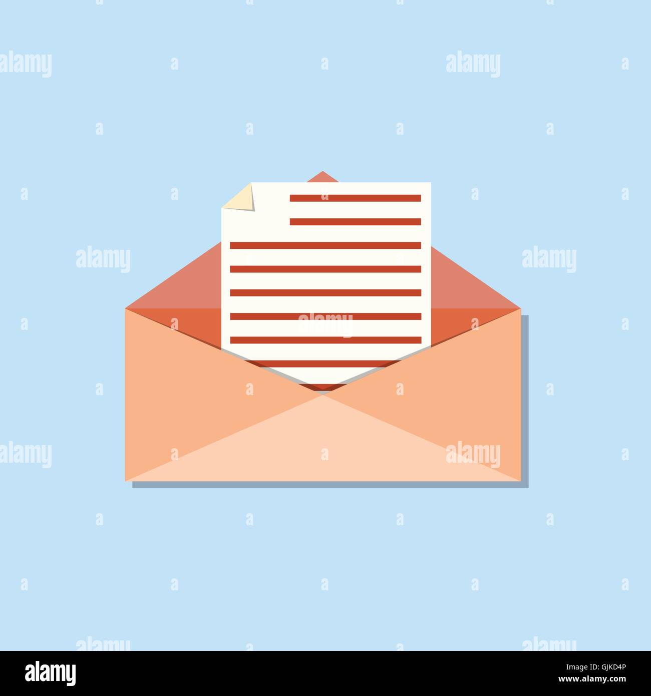 Envelope Open Mail Icon Stock Vector Image & Art - Alamy