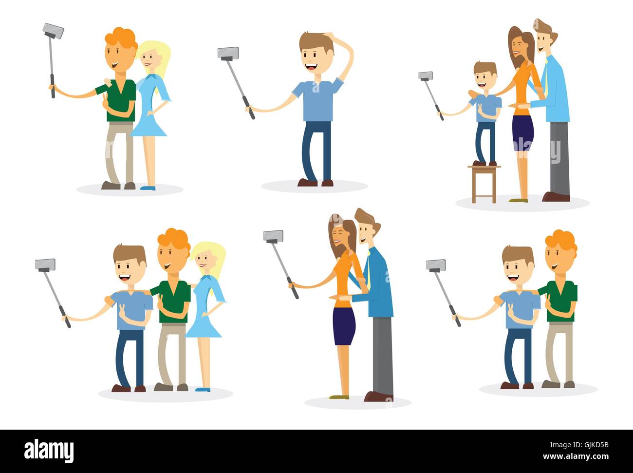 Taking family picture Cut Out Stock Images & Pictures - Alamy