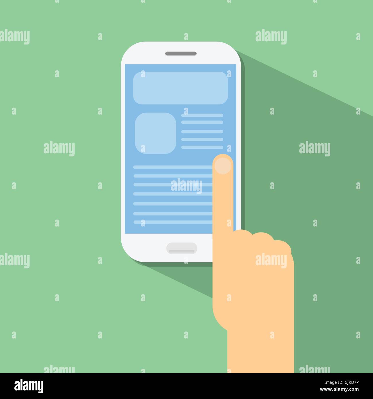 Cell Smart Phone Finger Touch Screen Icon Stock Vector Image & Art - Alamy