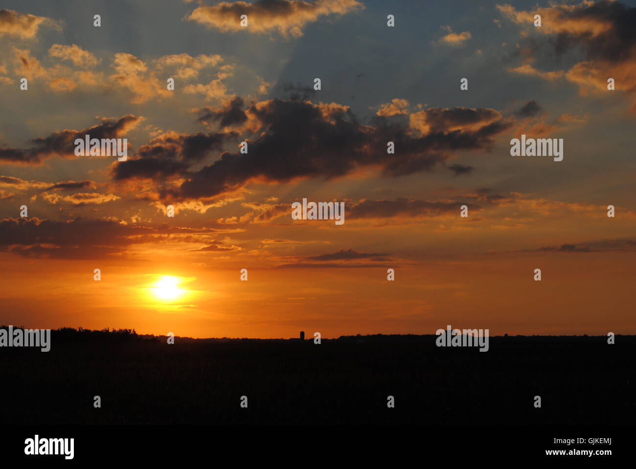 Sunset in southern Ontario Stock Photo - Alamy