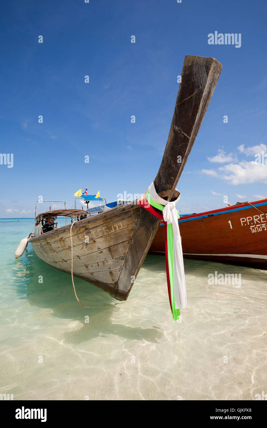Maya Beach and Bamboo Island Stock Photo - Alamy