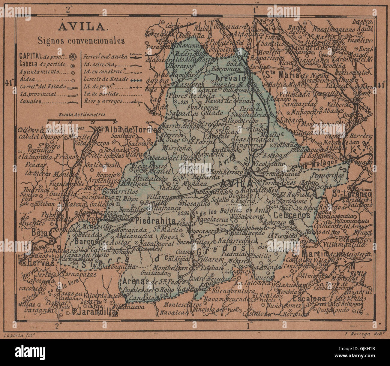 Avila map hi-res stock photography and images - Alamy