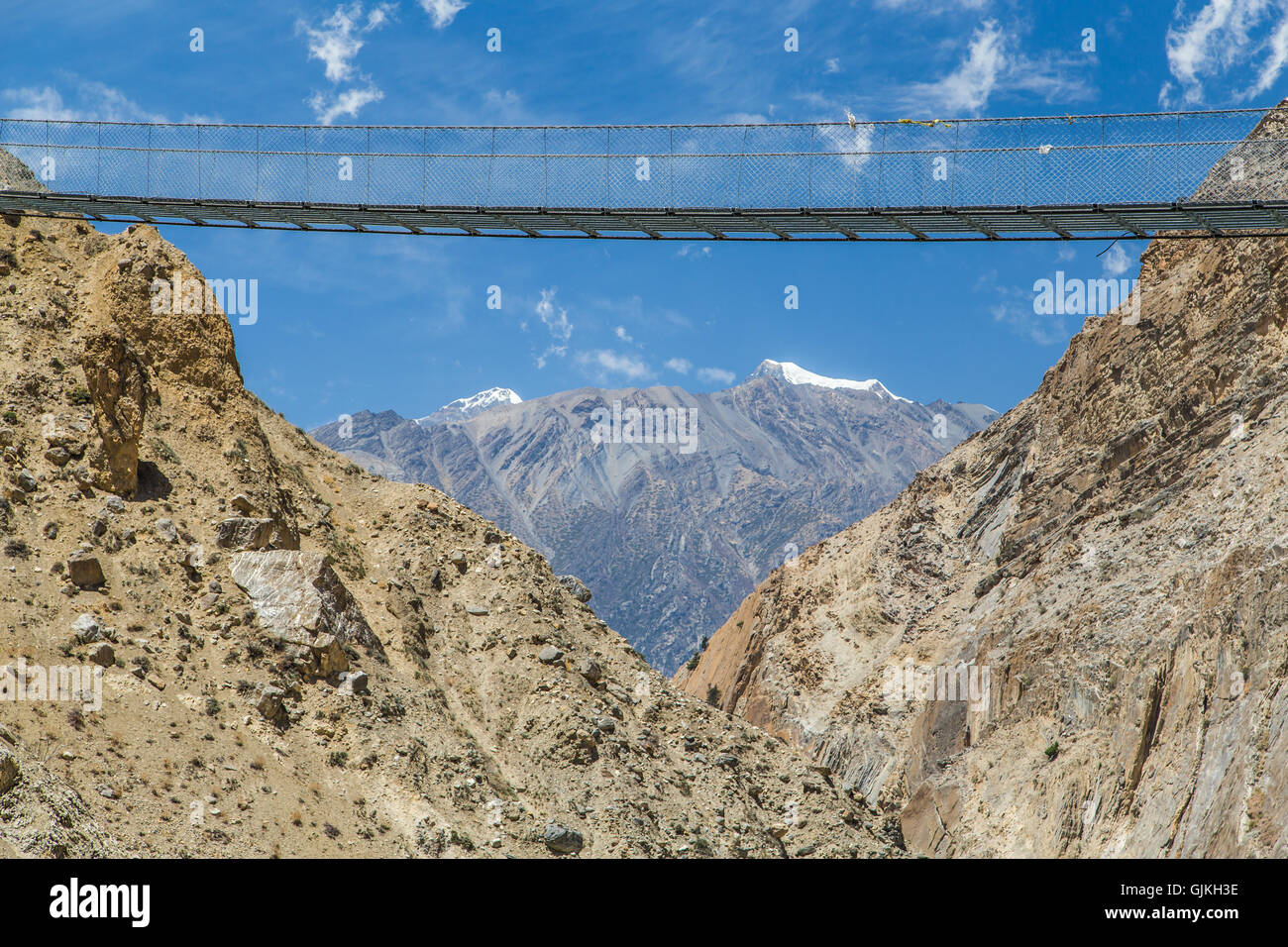 Bridge in Himalayas Stock Photo - Alamy