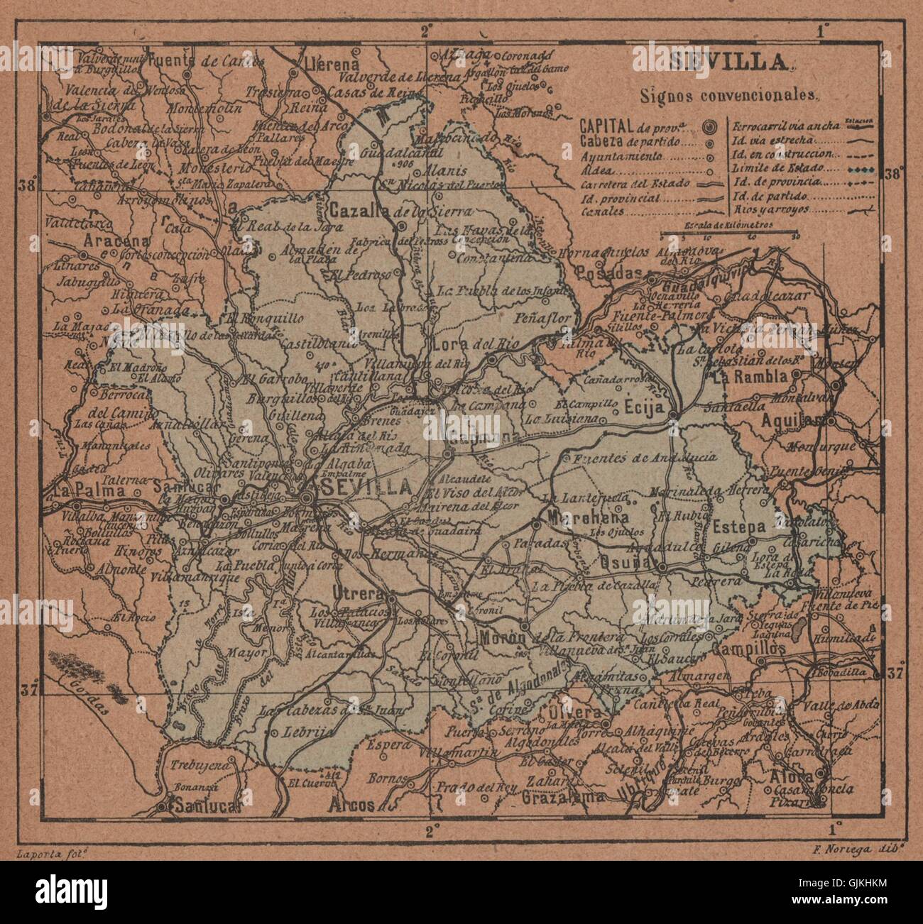 Mapa de sevilla hi-res stock photography and images - Alamy
