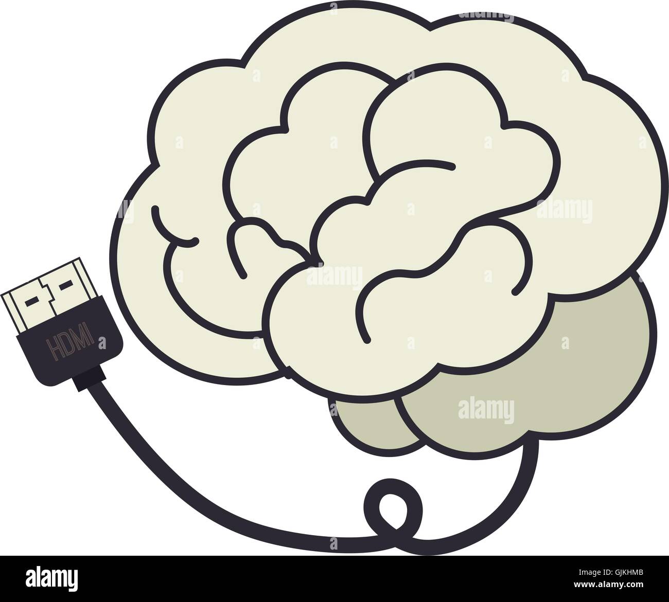 brain cable plug Stock Vector Image & Art - Alamy