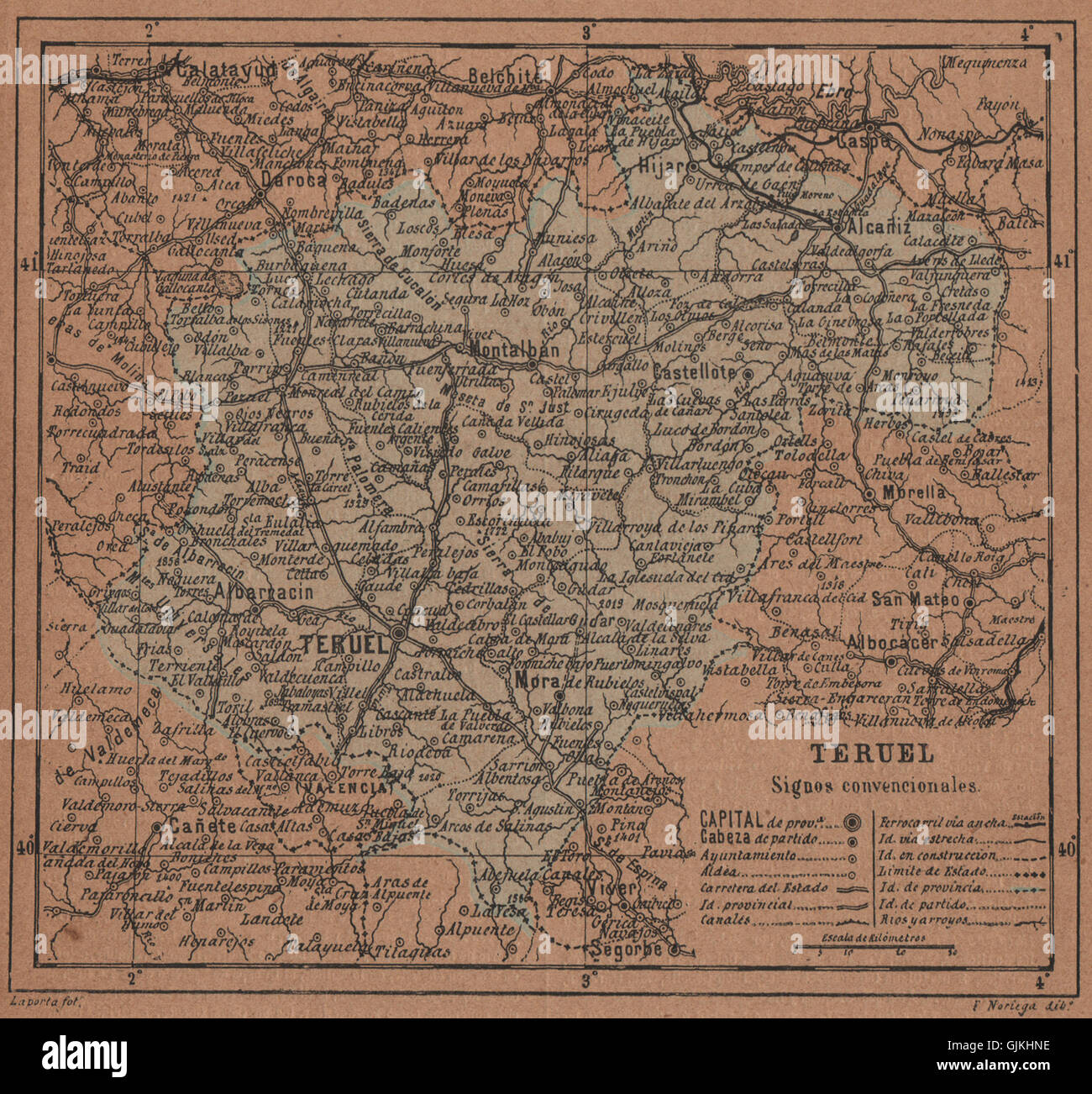 Map of teruel spain hi-res stock photography and images - Alamy