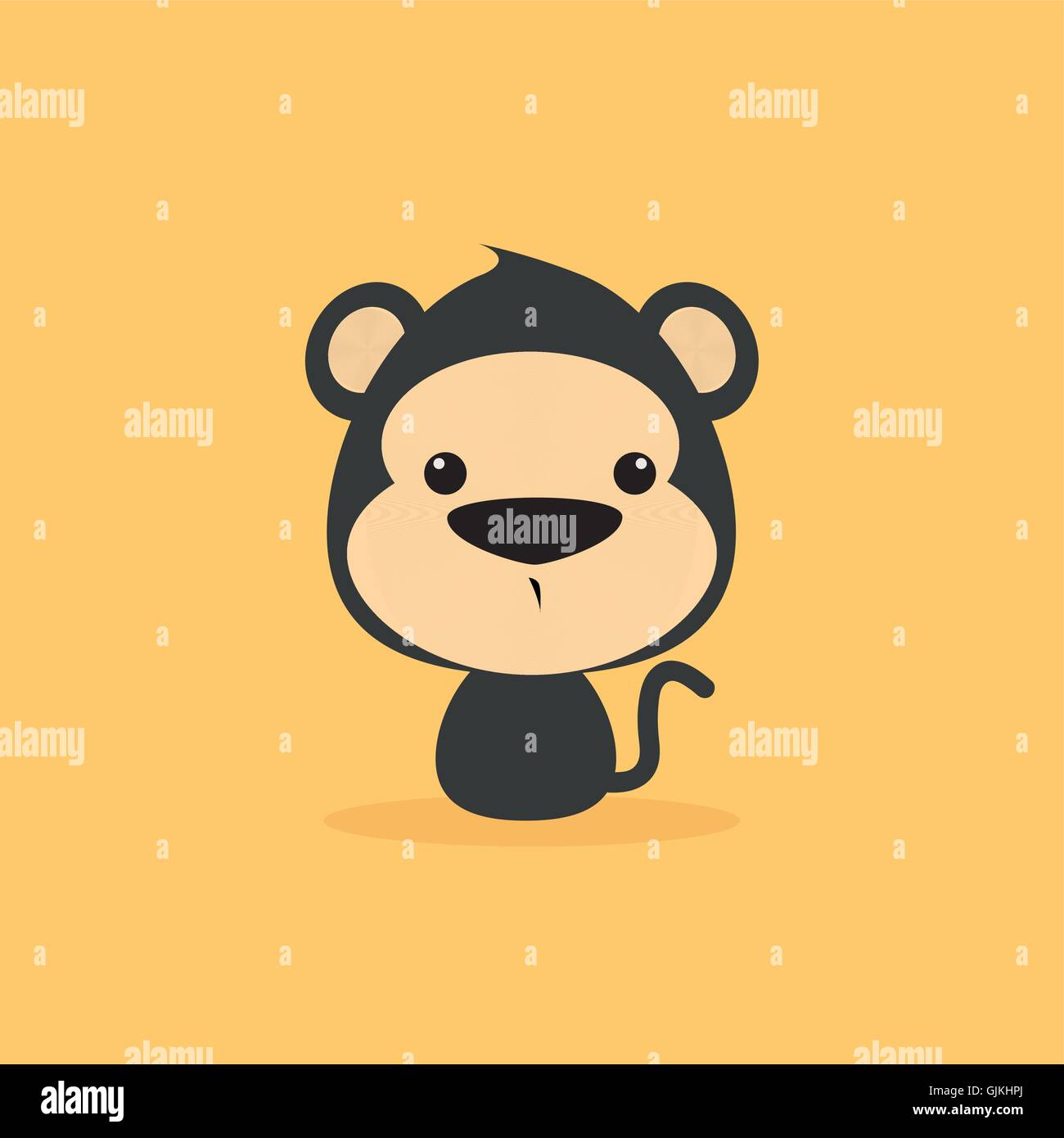 Cute Cartoon Wild monkey Stock Vector Image & Art - Alamy