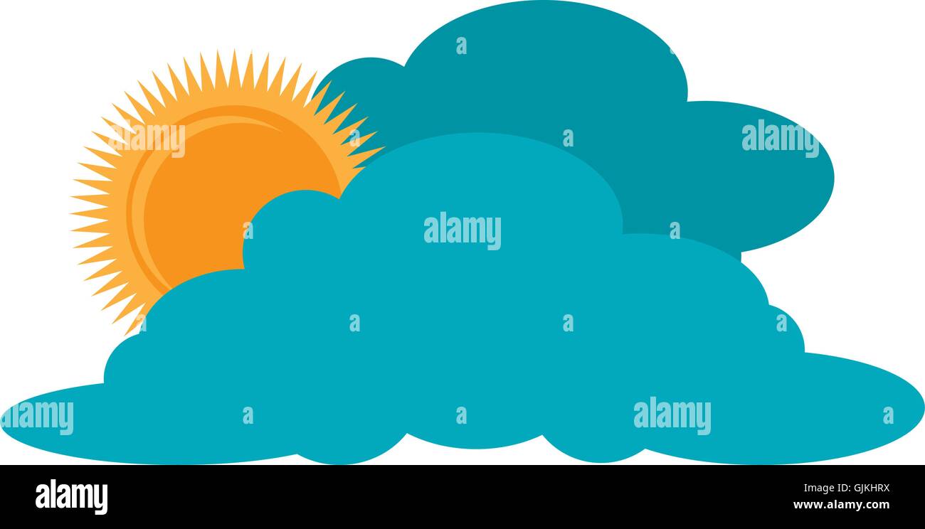 cloud sun weather sky Stock Vector Image & Art - Alamy