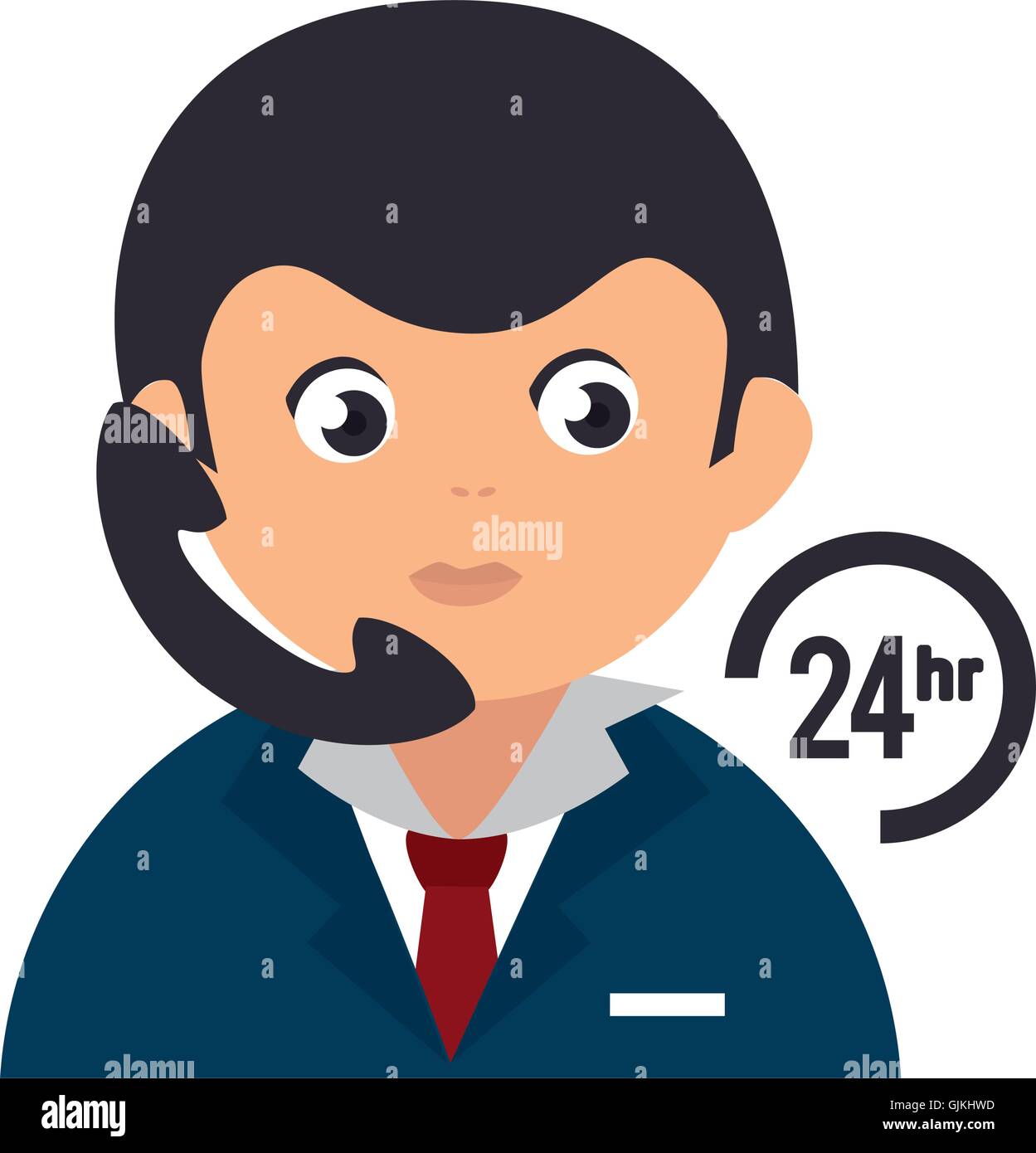 person operator headset service assistant Stock Vector Image & Art - Alamy