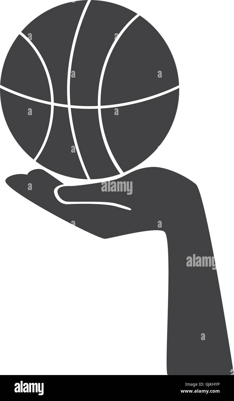 basketball ball hand Stock Vector Image & Art - Alamy