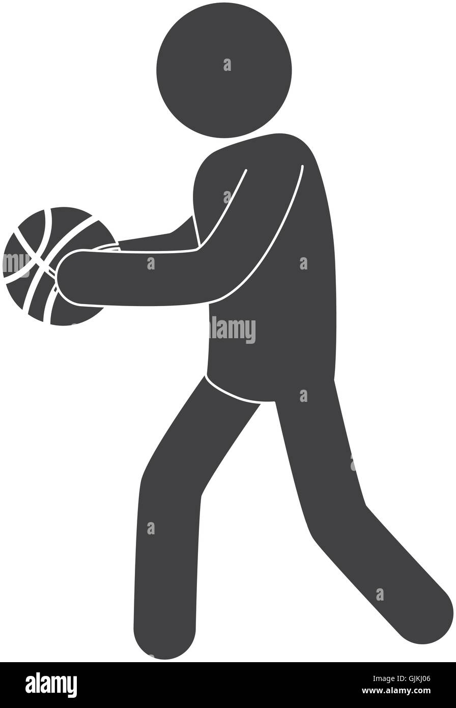 Basketball shooting side view Stock Vector Images - Alamy