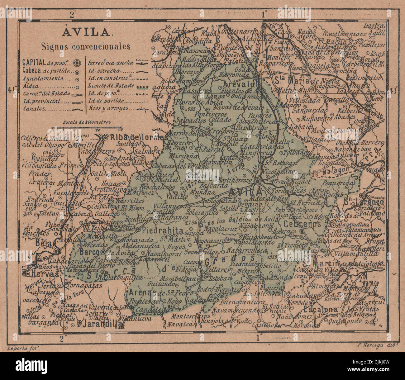 Map of avila spain hi-res stock photography and images - Alamy