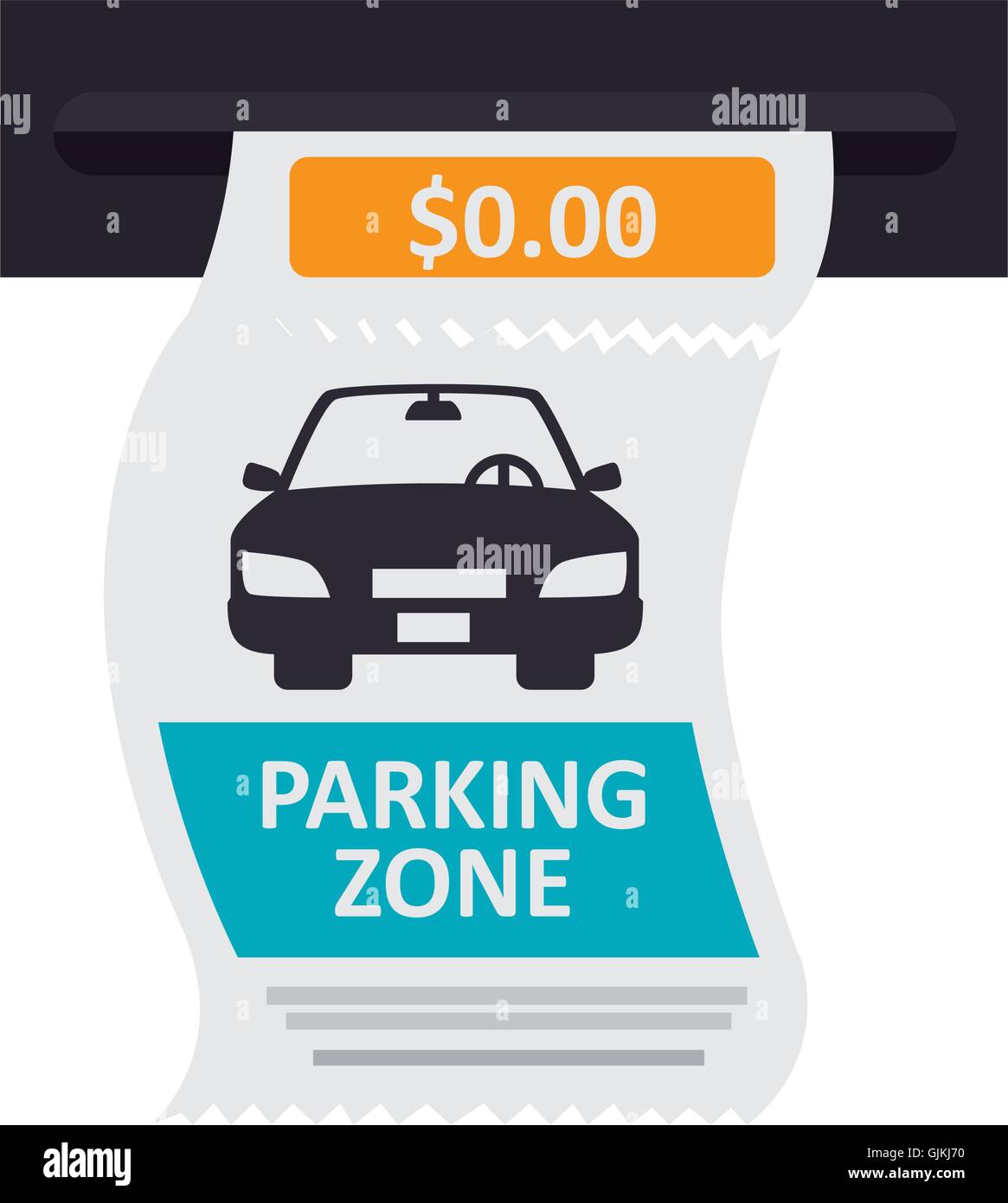 car ticket parking Stock Vector Image & Art - Alamy