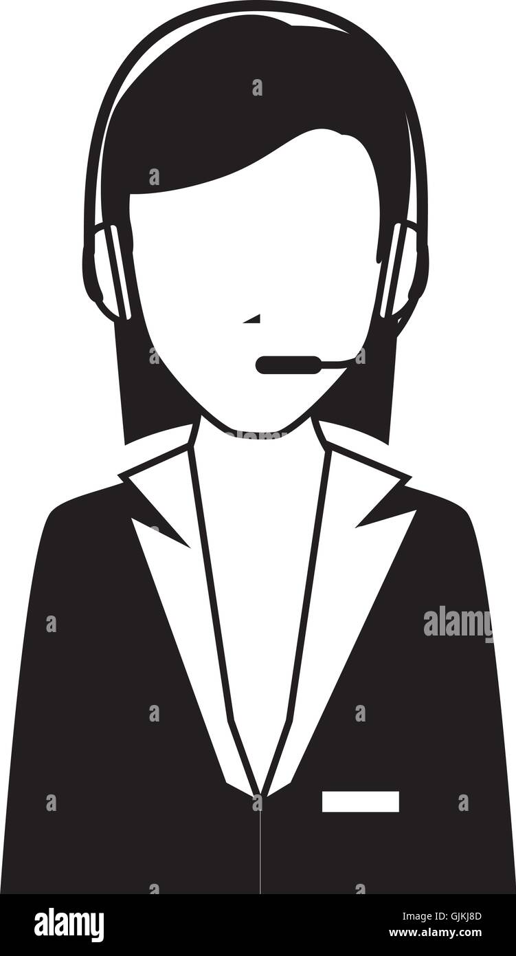 person operator headset service assistant Stock Vector Image & Art - Alamy
