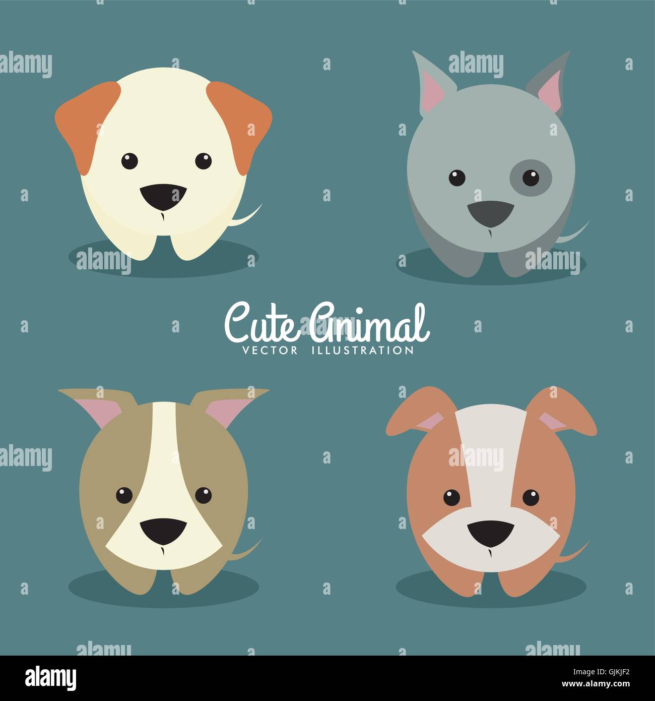 Cute Cartoon dogS Stock Vector Image & Art - Alamy
