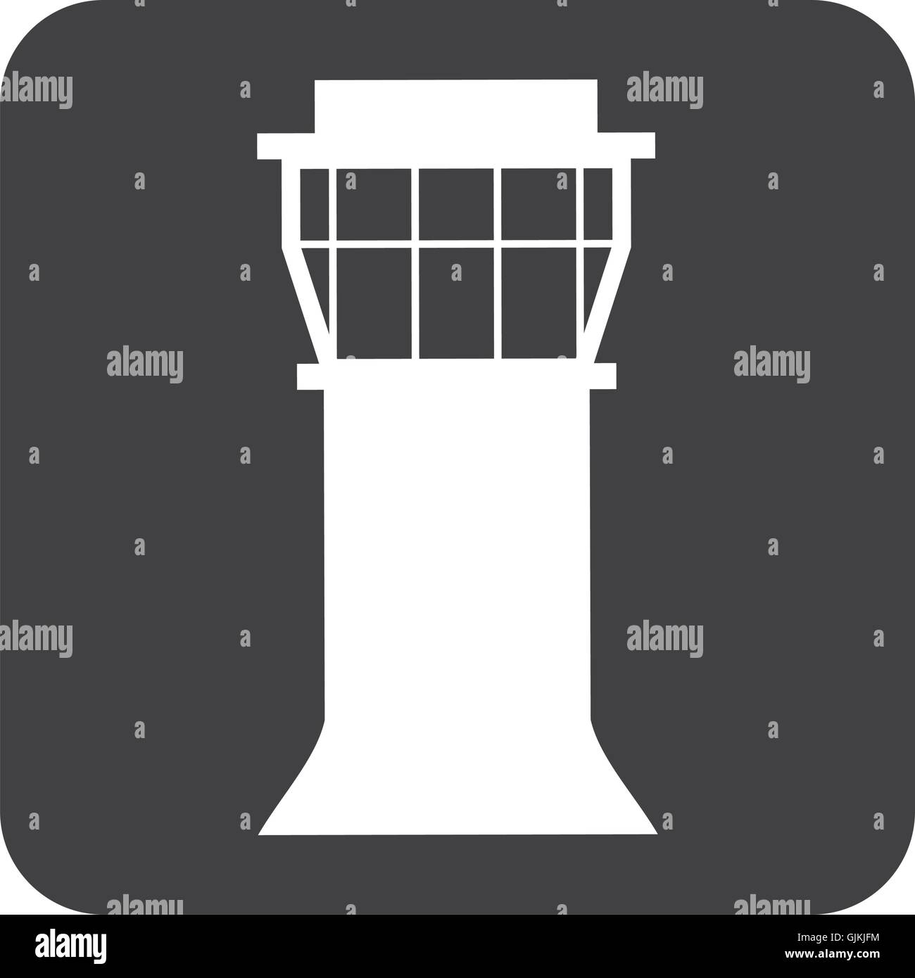 Air traffic control tower silhouette Stock Vector Images - Alamy