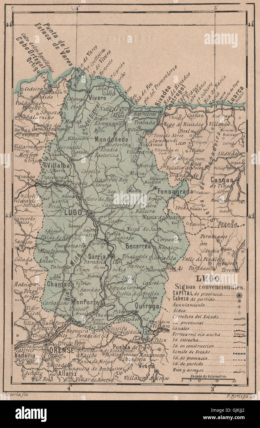 Lugo spain map hi-res stock photography and images - Alamy