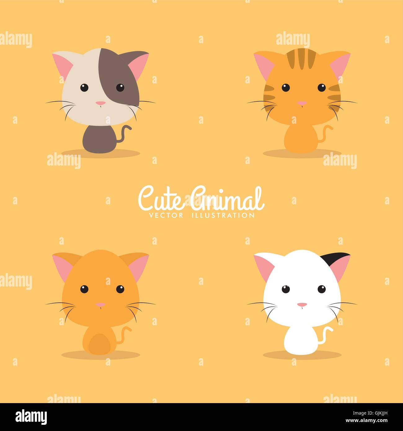 Cute Cartoon Cats Stock Vector Image And Art Alamy