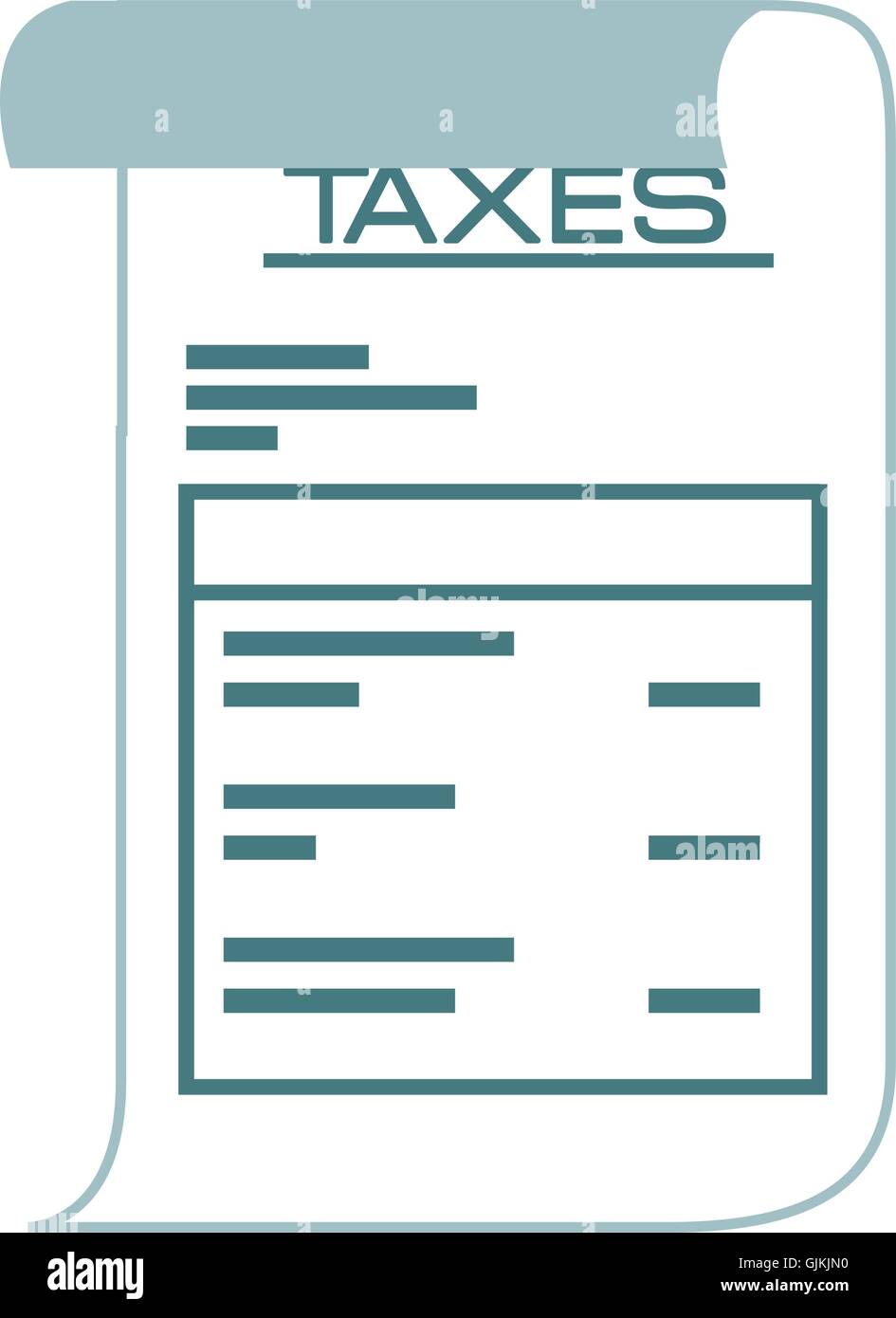 taxes paper receipt icon Stock Vector Image & Art - Alamy