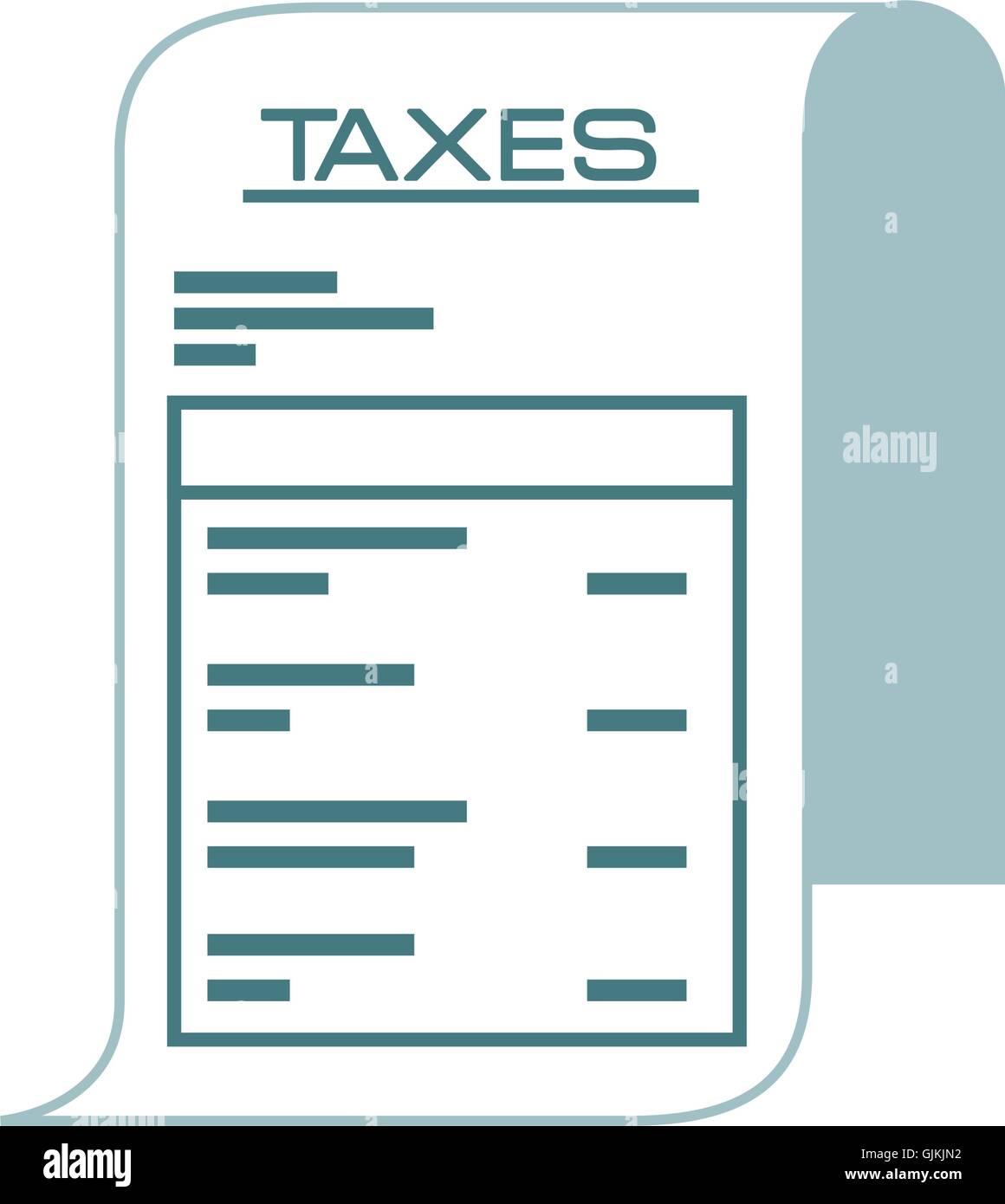 taxes paper receipt icon Stock Vector Image & Art - Alamy